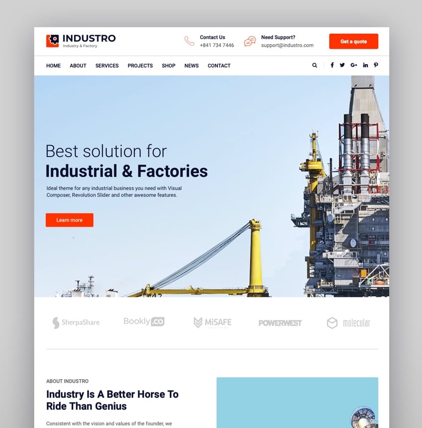 25 Best Industry & Factory WordPress Themes 2025 | Envato Tuts+